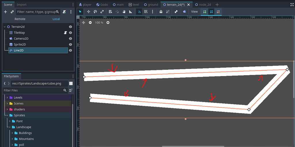 How fix this pixlated line2d :( - Help - Godot Forum