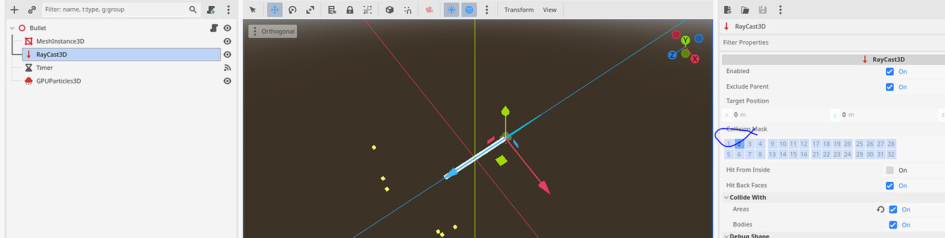 Area3D not detected as collision from RayCast3d - Programming - Godot Forum