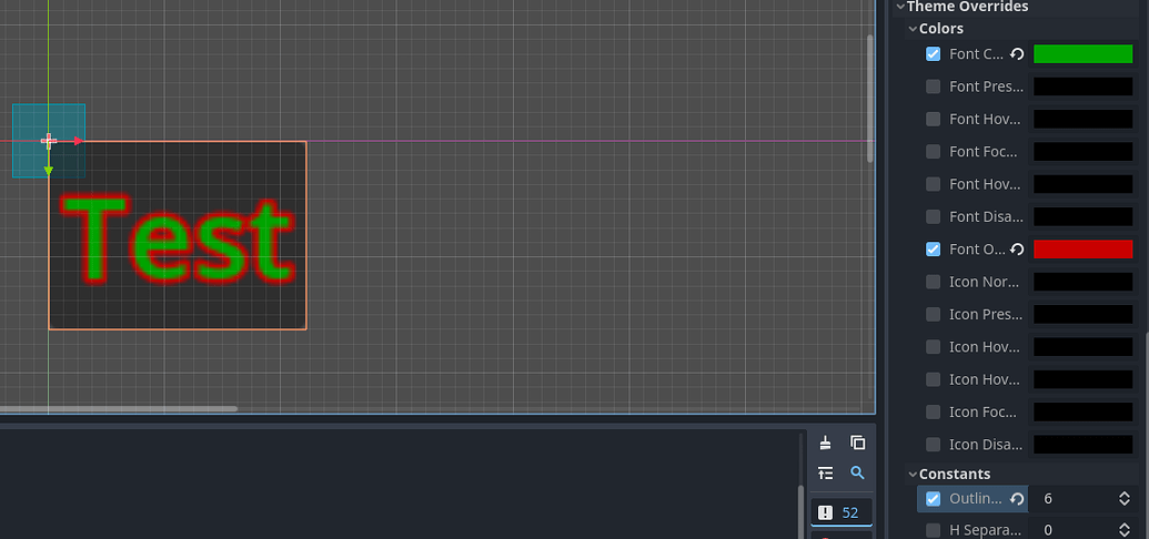 Can I add a border to button text? - UI - Godot Forum