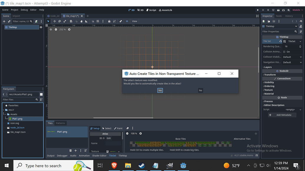 Tilesets throwing errors A Lot of errors - Help - Godot Forum
