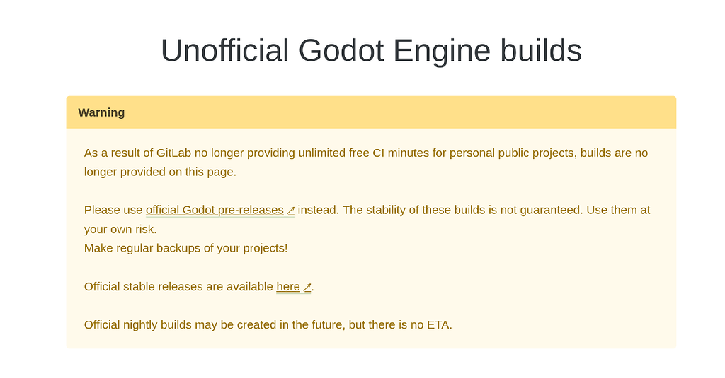 How to download nightly builds? - Help - Godot Forum