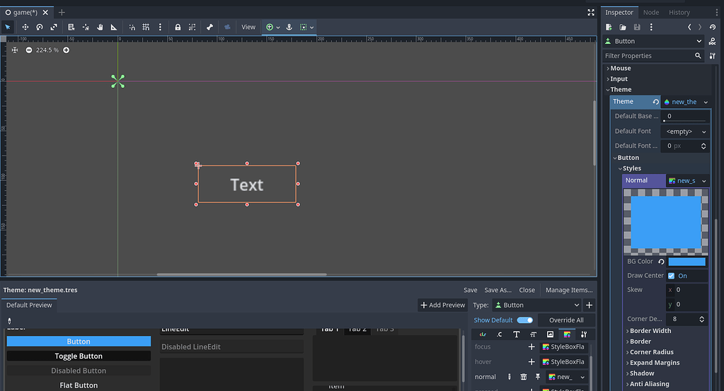 Background color button won't change? - Help - Godot Forum