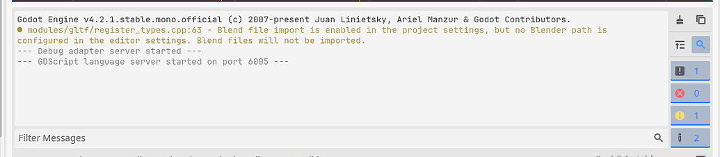 GD.Print doesn't print anything using c# when in child node , only ...
