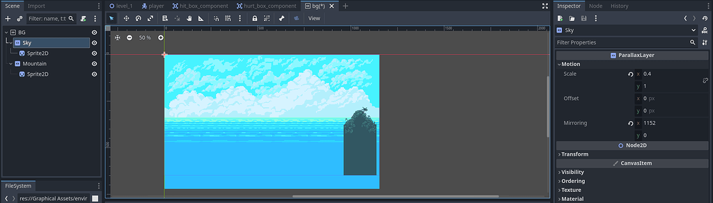 Parallax Background Not Mirroring Propertly - Help - Godot Forum