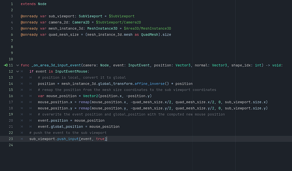 How to feed input to area3d? - Help - Godot Forum