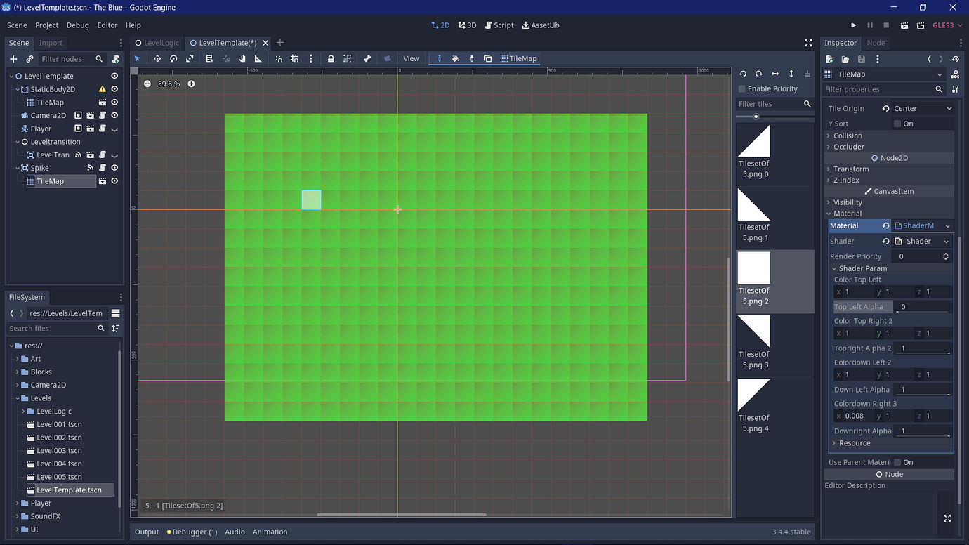 Applying a shader to an entire tilemap. - Archive - Godot Forum