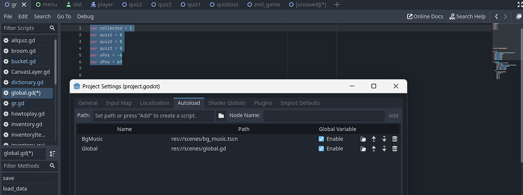 The Global Variable Doesn T Work Help Godot Forum