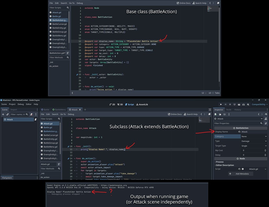 Inheritance and Exported Variables - Programming - Godot Forum