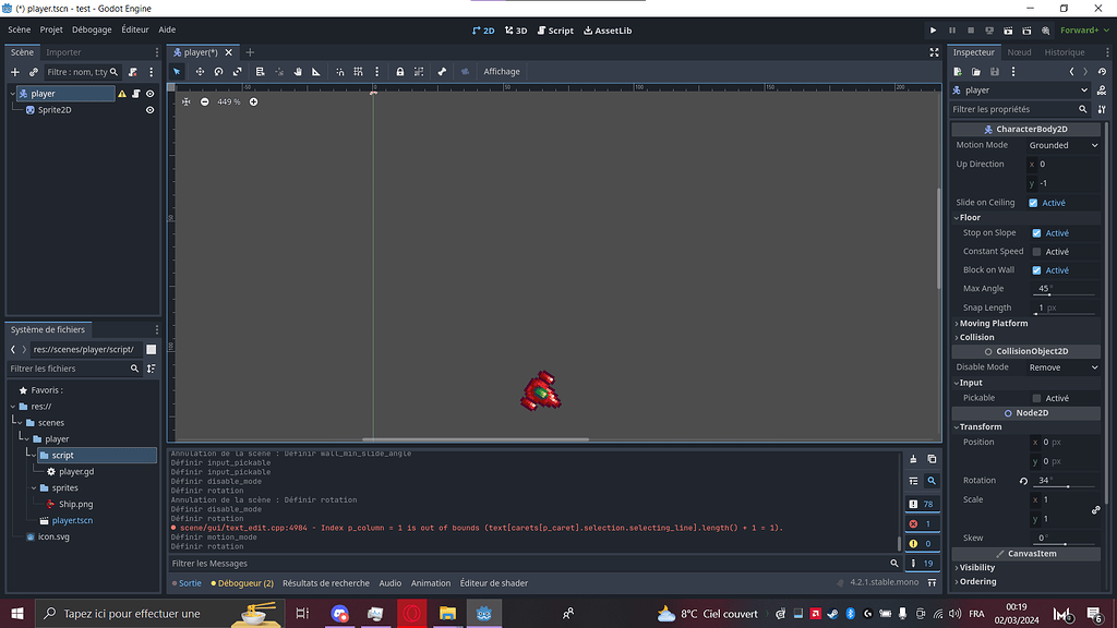 Rotating sprites makes it move - Help - Godot Forum