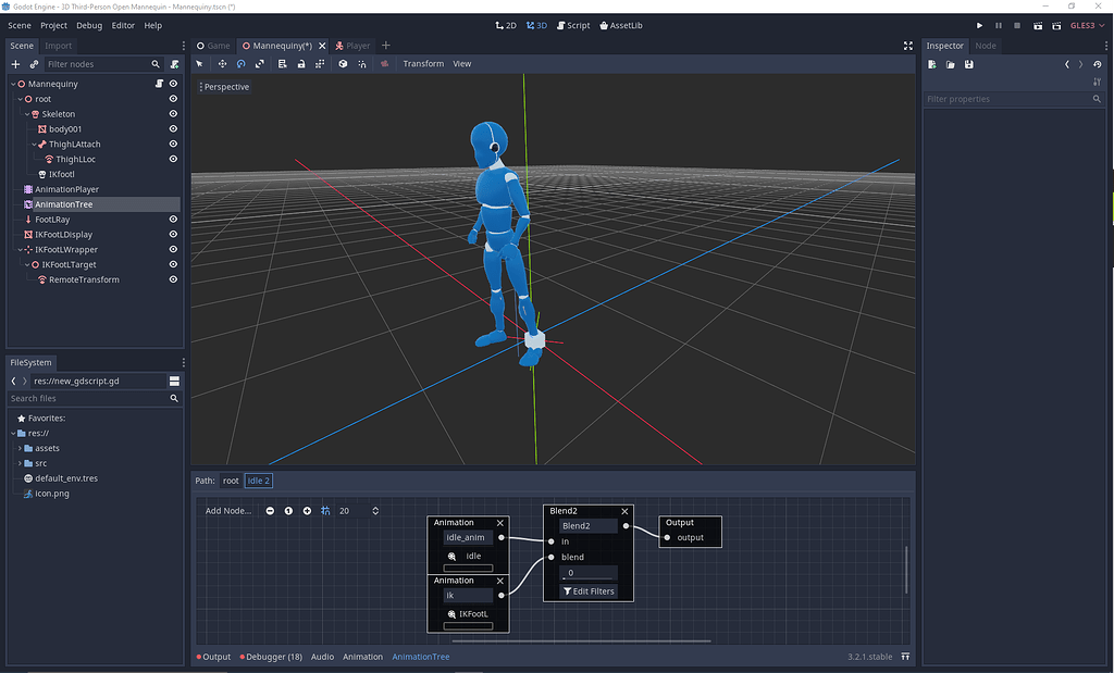 Implement animation blending with IK node - Archive - Godot Forum