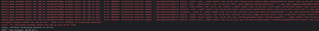 Godot links to the boost.log library (DLL), it prompts LNK2019. - Help - Godot Forum