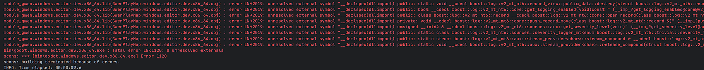 Godot links to the boost.log library (DLL), it prompts LNK2019. - Help - Godot Forum