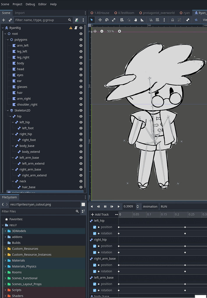 2D cutout animation in a 3D environment - Animation - Godot Forum