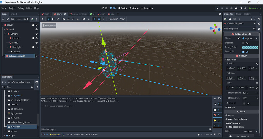 My player's collision box is acting weird. - Help - Godot Forum