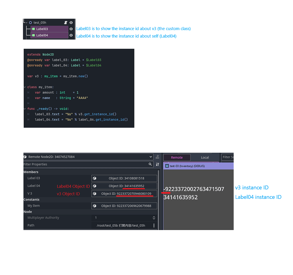 Object ID and instance ID of custom class - Programming - Godot Forum