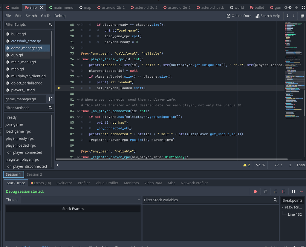 Godot stops game with no error - Programming - Godot Forum