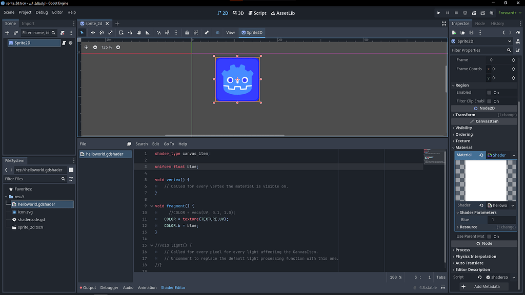 Can't access my shader parameter from code - Shaders - Godot Forum