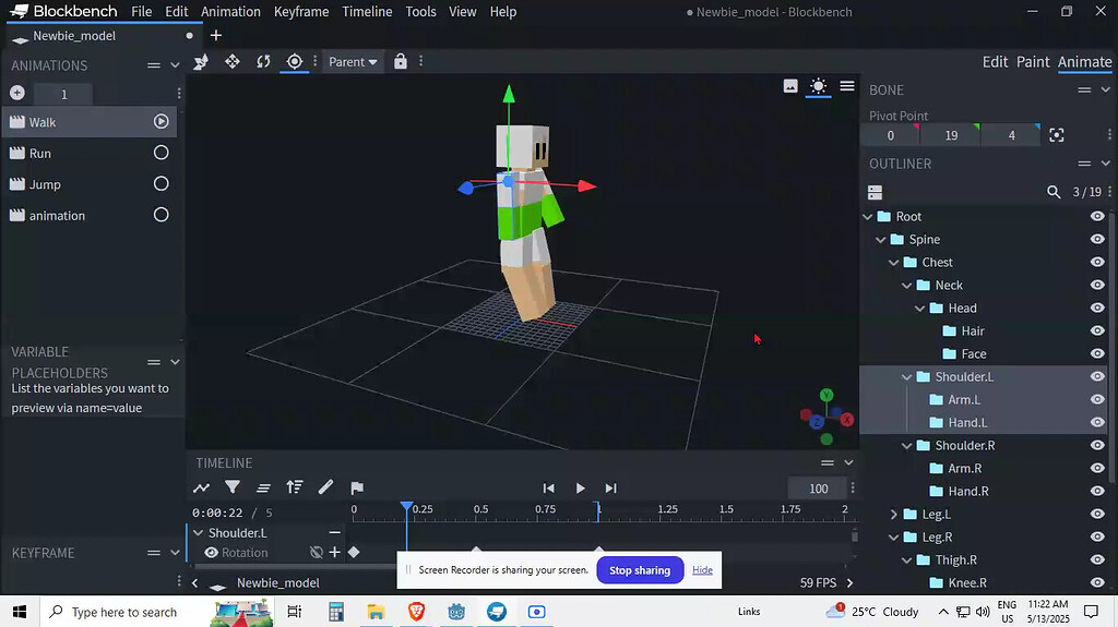 GODOT ANIMATION ERROR WHEN EXPORTED AS GLTF FROM BLOCKBECH[the animation is wrong] - Help ...