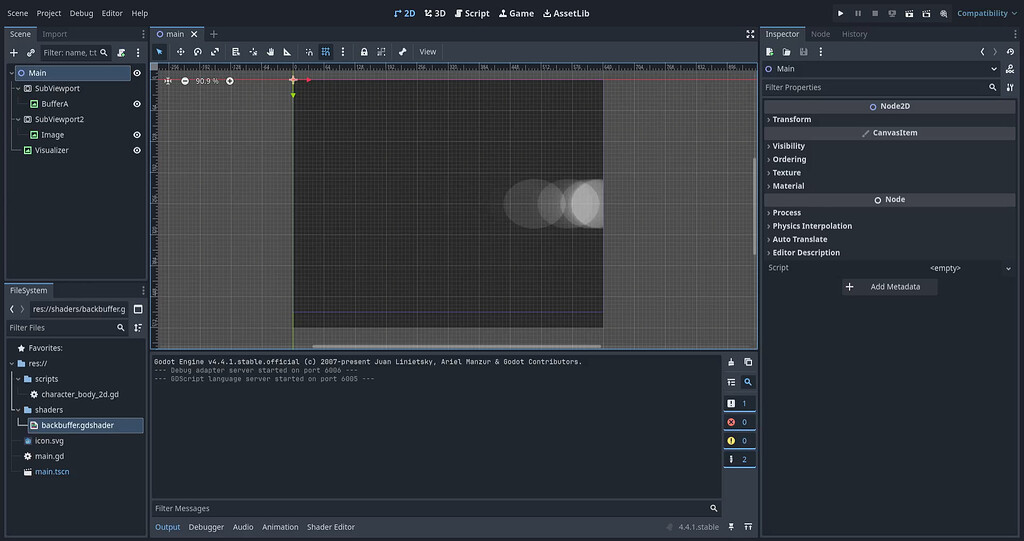 How to create a delay shader in Godot using a back-buffer? - Help - Godot Forum