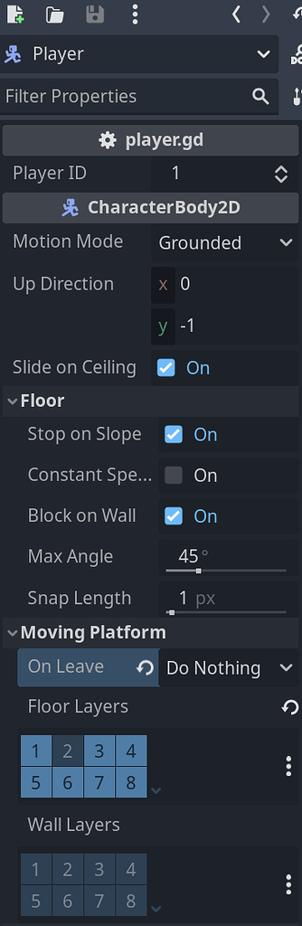 CharacterBody2D walking on another CharacterBody2D - Physics - Godot Forum