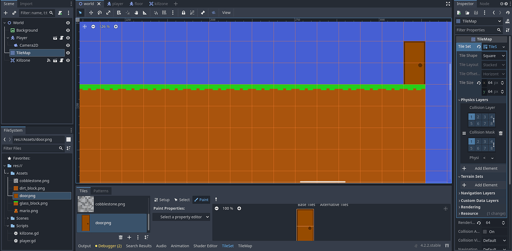 Add Area2D behaviour in a Tilemap - Help - Godot Forum