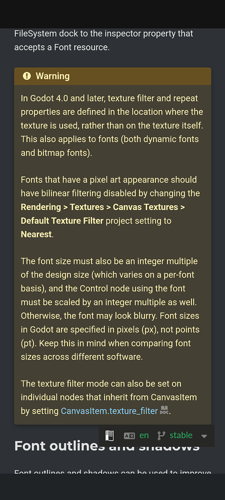 Font Blurry Causing Frustration - UI - Godot Forum
