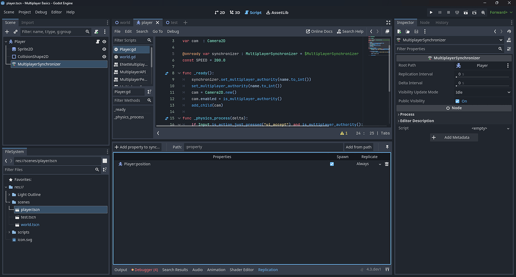 Multiplayer Synchronizer has no sync option - Help - Godot Forum Multiplayer Synchronizer has no sync option - Help - Godot Forum