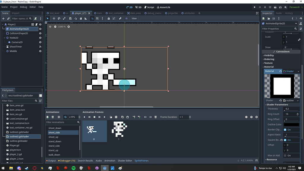 How can I make this shader not consider neighboring sprites? - Shaders ...