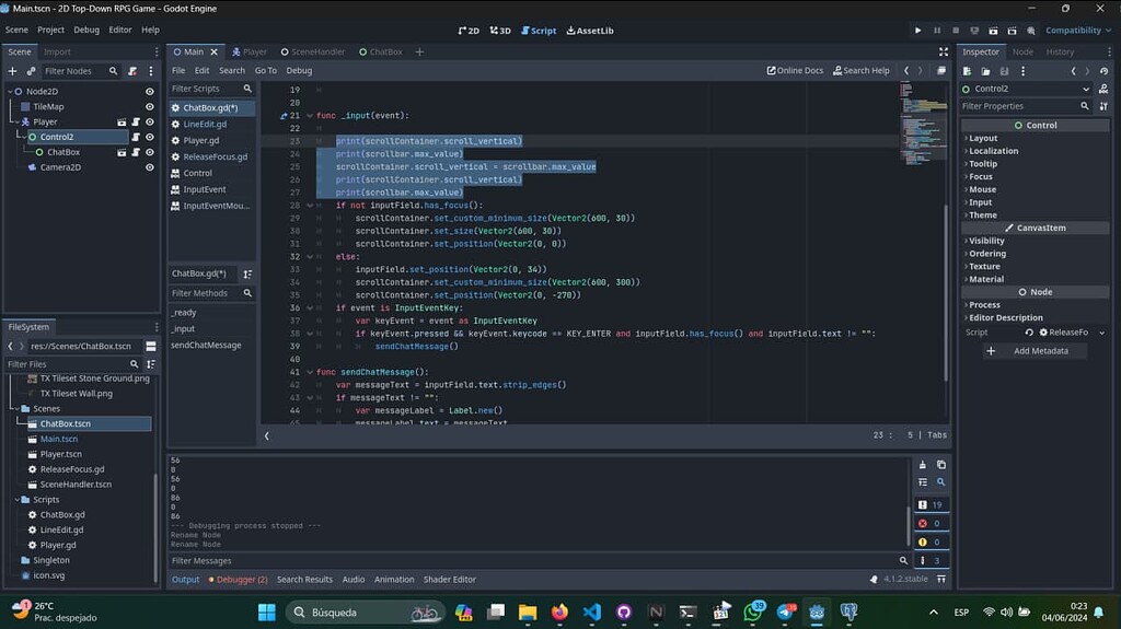 "scroll_vertical" value does not change for ScrollContainer in some cases - Programming - Godot ...