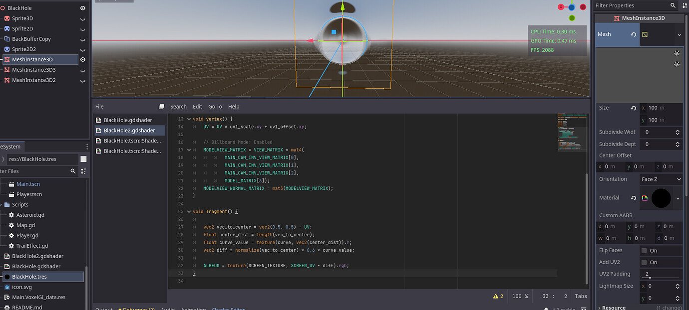 Shader Screen-Reading behind an Object - Shaders - Godot Forum