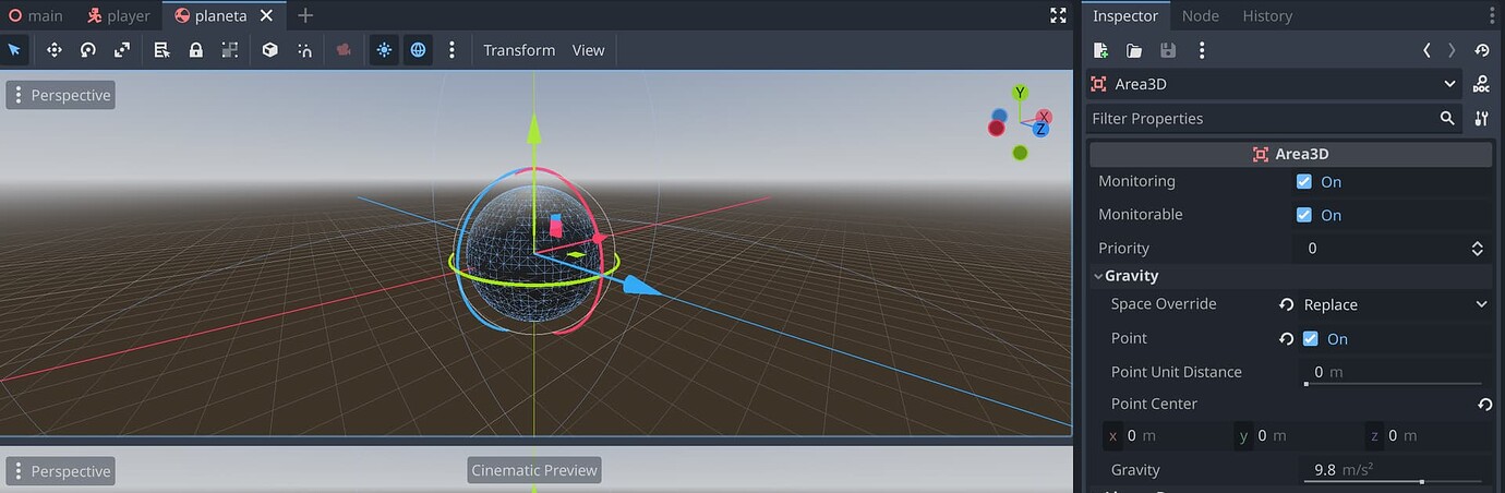 3D planet gravity - Physics - Godot Forum