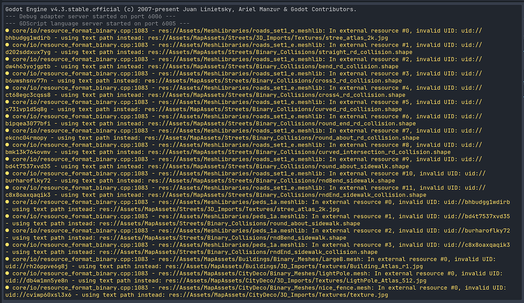 Since Export: loading project gives invalid uid warnings - Help - Godot ...