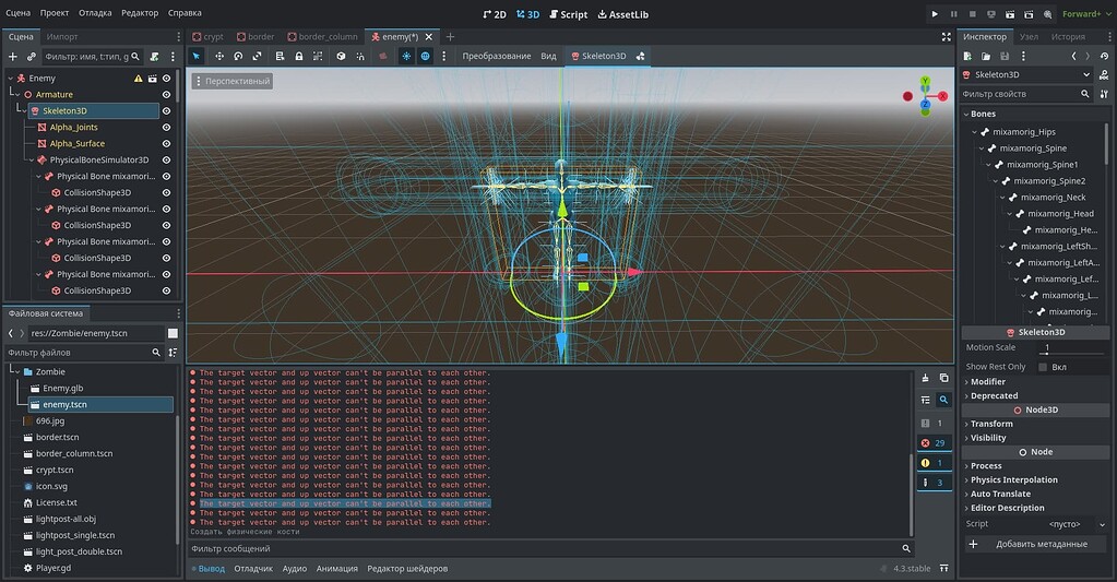 Problem with Phisical skeleton - Help - Godot Forum