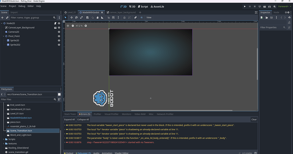 Weird flicker (flash) when I switch between scene - Help - Godot Forum