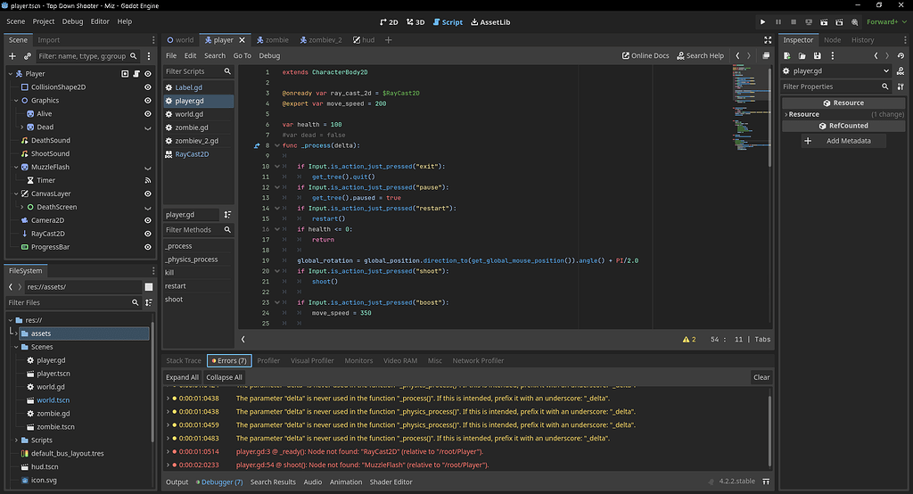 Can't fix errors - Programming - Godot Forum