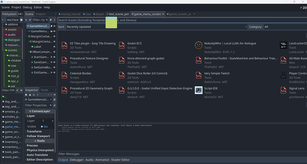Godot Asset Library interface stretched when too many plugins shown - Help - Godot Forum