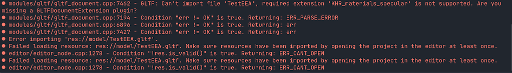 Import errors with GLTF files and KHR_materials_specular - Help - Godot Forum