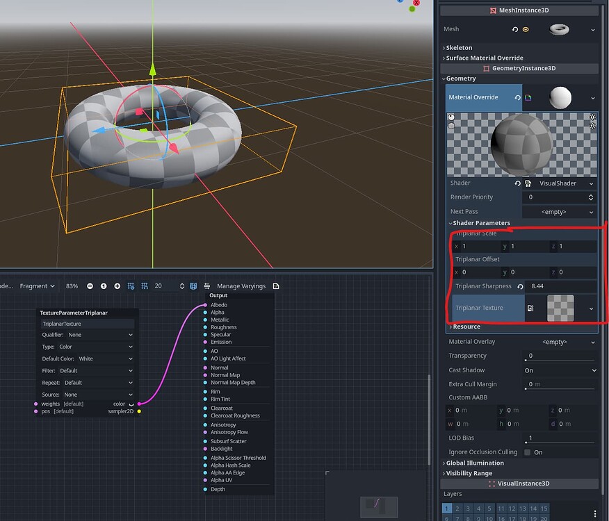 How do I add UV and Triplanar Sharpness using Visualshader to create a ...