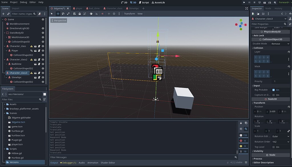 Clear Boxes Making My Characters Fall Through Floor Help Godot Forum 