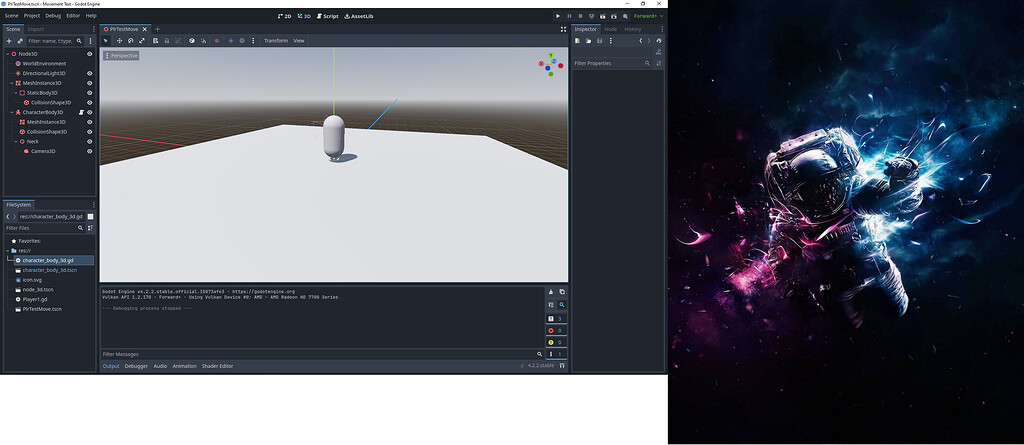 My 3d movement is not... y'know, moving? - Help - Godot Forum
