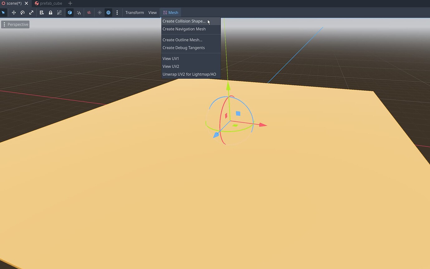 Unable to generate collision shape from 3D model: Mesh is Empty - Physics - Godot Forum