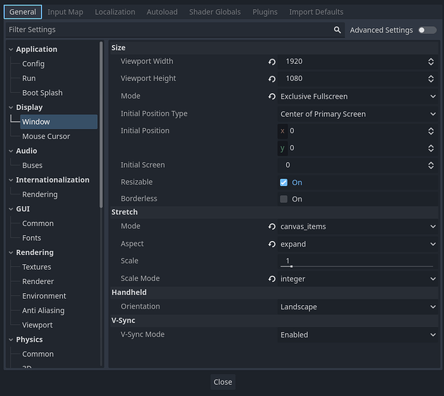 How to properly set project settings and change resolution with code for 2D game? - Help - Godot ...