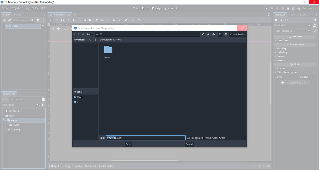 Godot always not responding - Help - Godot Forum