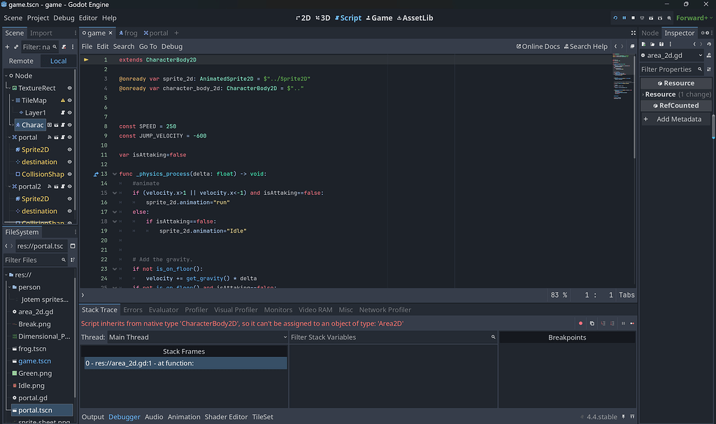 Error in my code that i cant fix - Programming - Godot Forum