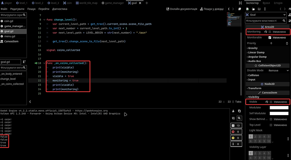 Node parameters change in script, but not in a node - Programming - Godot Forum