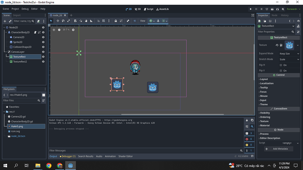 Camera with CanvasLayer - Help - Godot Forum