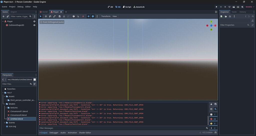 Cannot import blender files on Blender 4.4 - Animation - Godot Forum