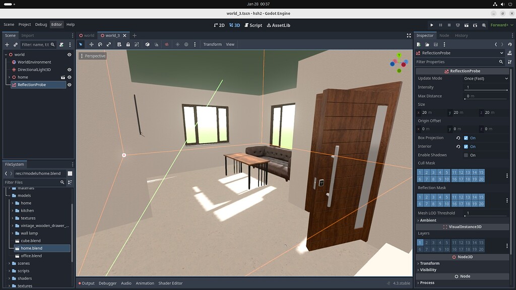 Realistic lighting in interior - Help - Godot Forum
