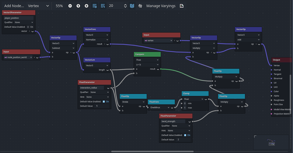 Help with Interactable Grass Shader in Godot 4.3 - Help - Godot Forum