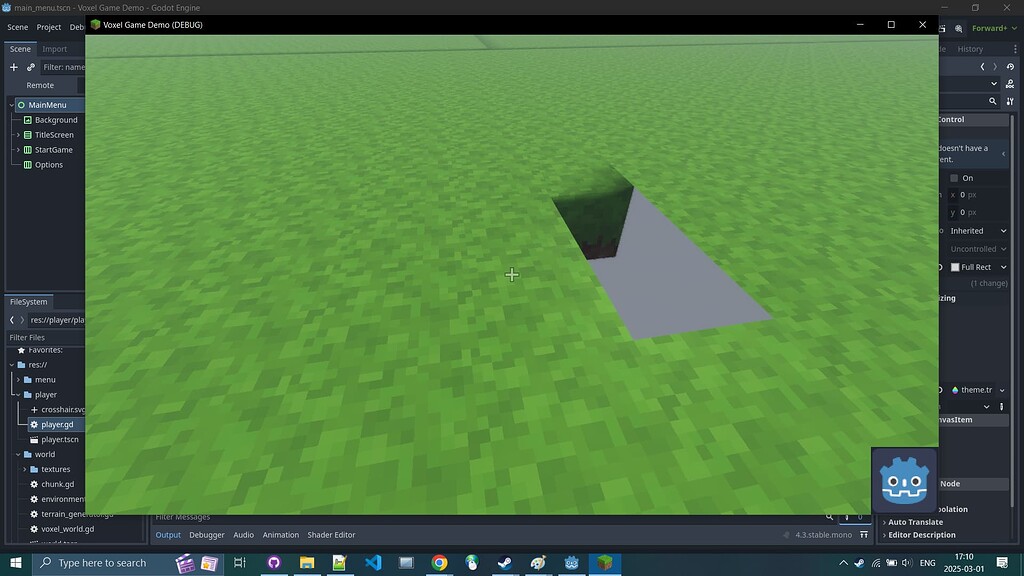 Godot Voxel Game Demo "Bug" - Programming - Godot Forum